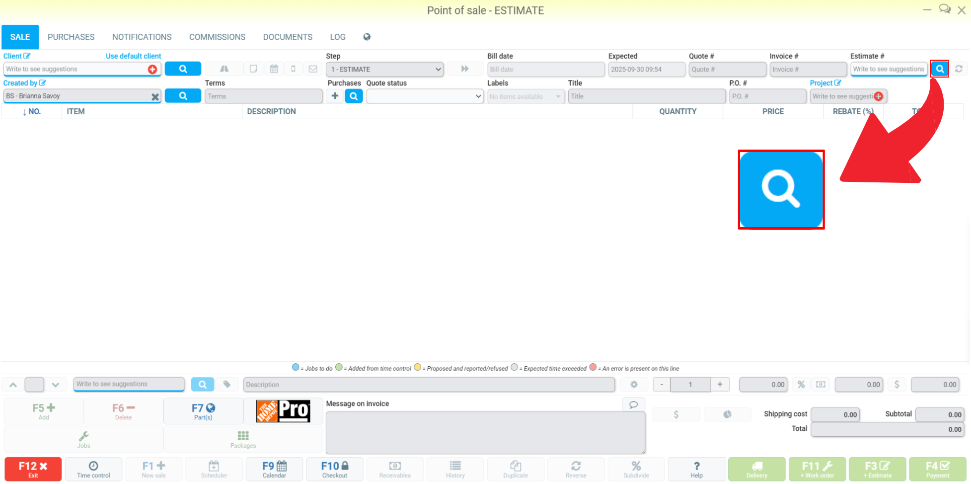 Find an Estimate Using the Search Tool – V2V Technologies Help Center