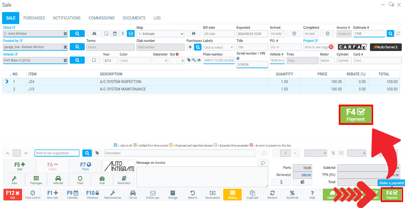 Configure and Use of Payment Method for Internal Repairs (Used or ...