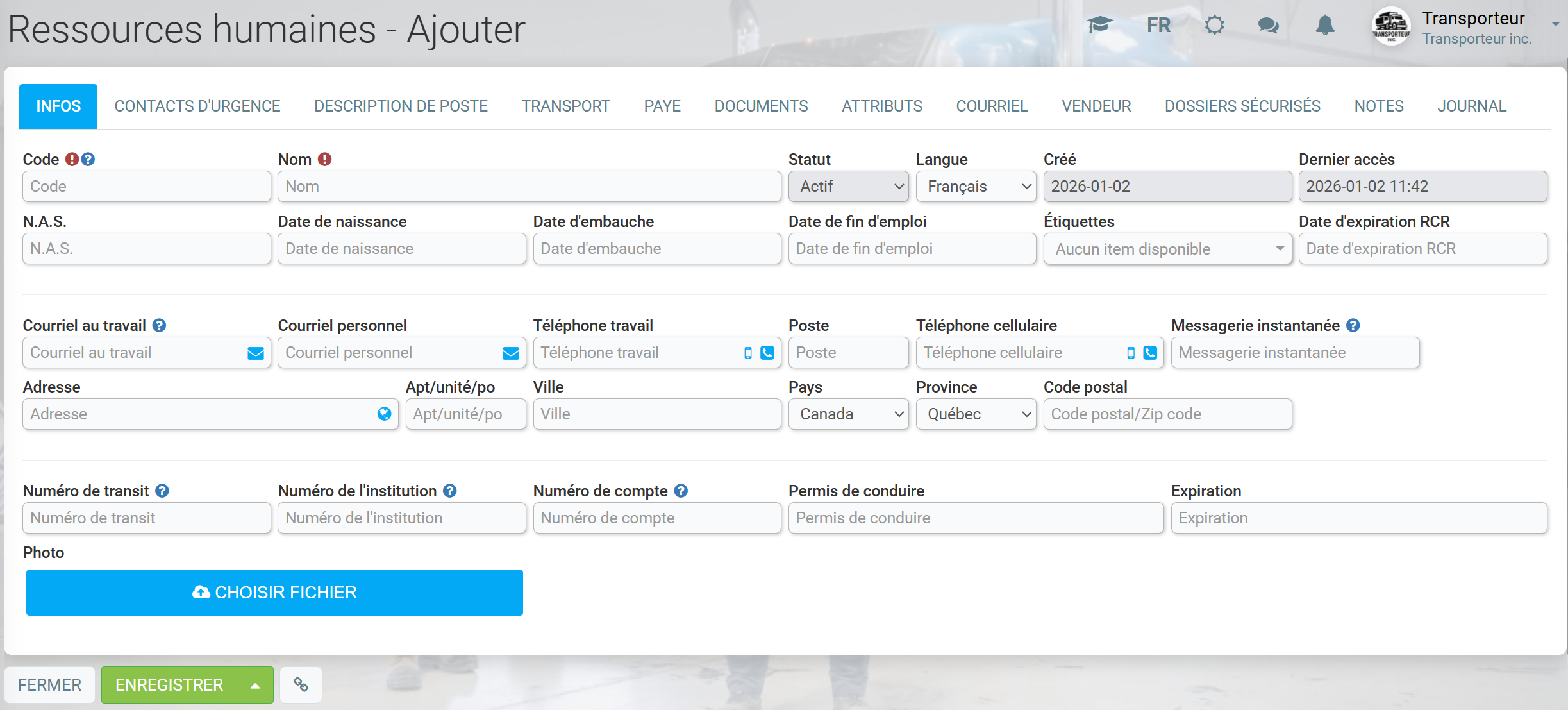 Créer et configurer les ressources humaines – Centre d'aide de V2V ...