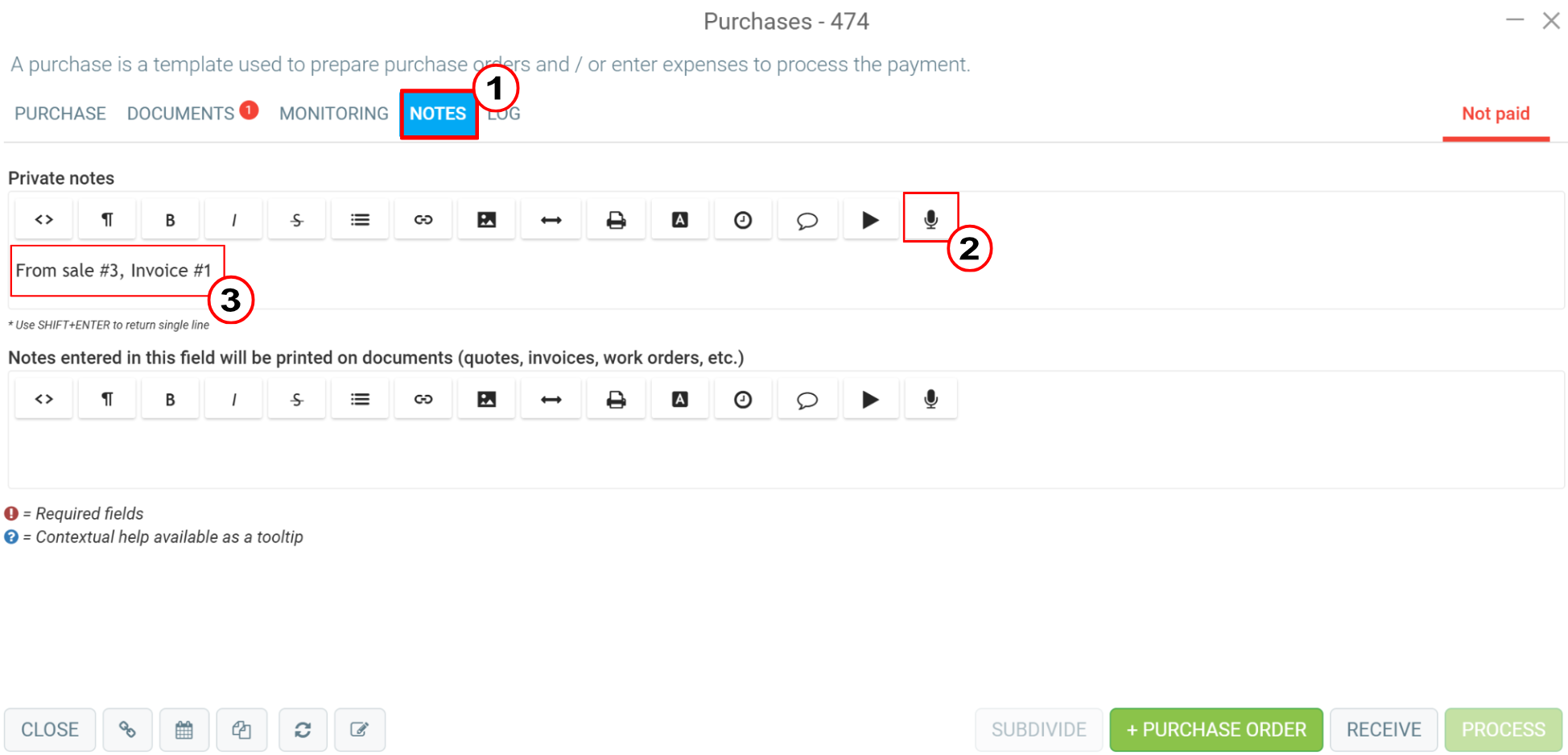 Add Text by Voice in the Notes Tab – V2V Technologies Help Center